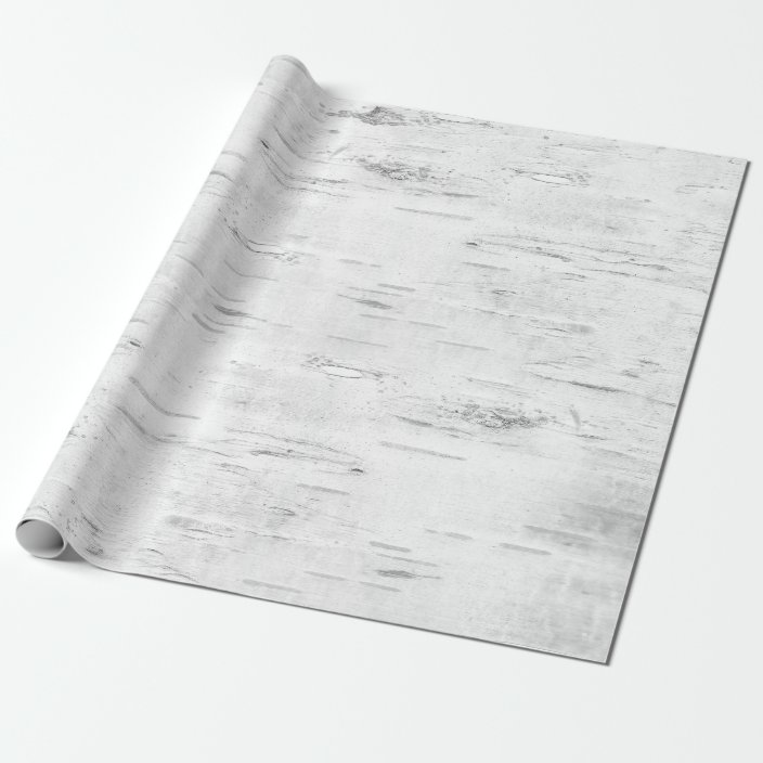 Birch Bark Rustic Holiday Gift Wrapping Paper | Zazzle