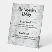 Birch Bark Signature Drinks Standing Sign | Zazzle