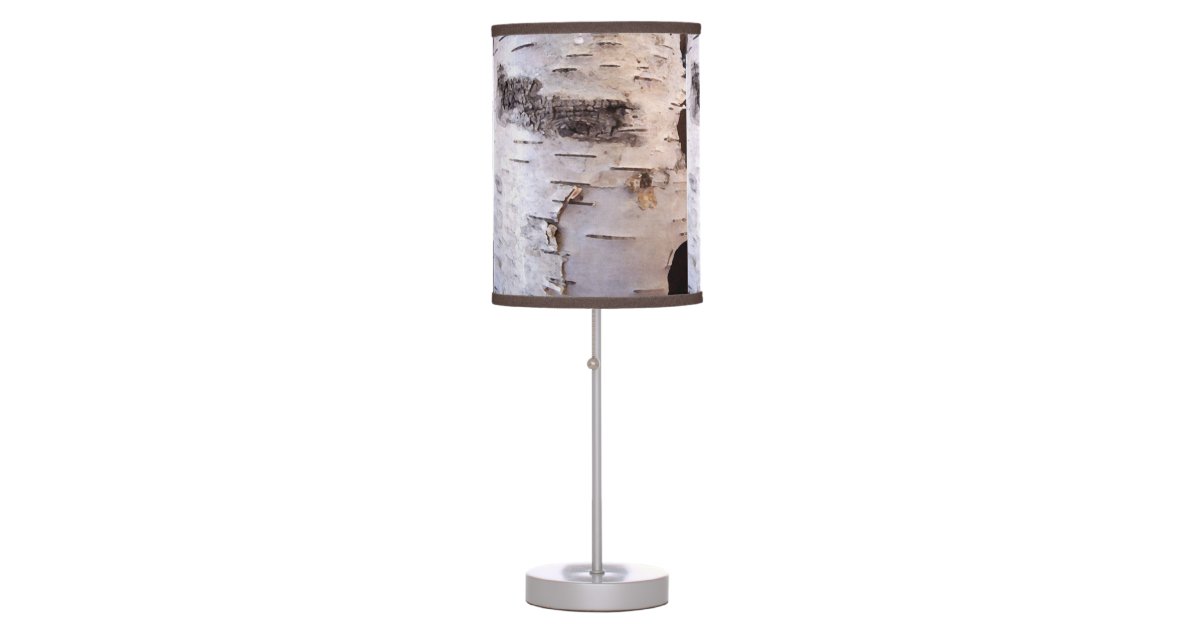 Birch Bark Table Lamp | Zazzle