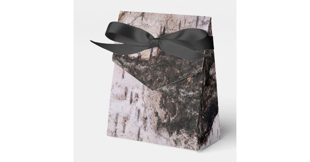 Birch Bark - wood texture nature photo Favor Boxes | Zazzle