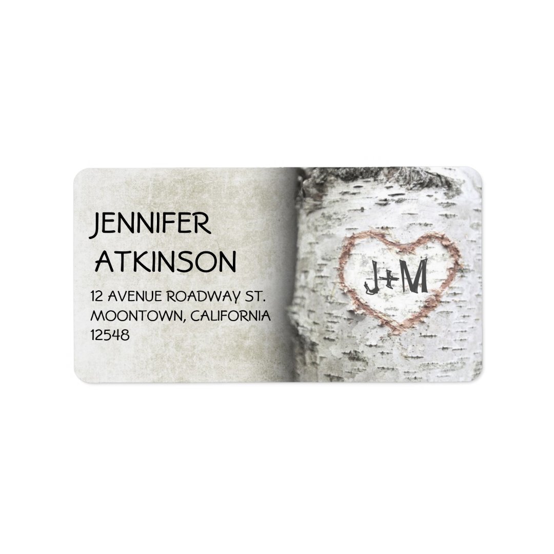birch tree address labels | Zazzle