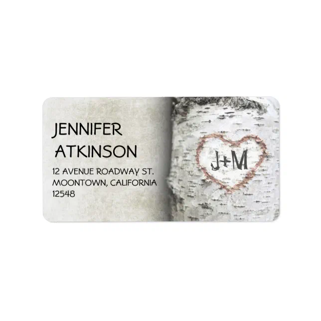 birch tree address labels | Zazzle