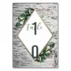 Birch Tree Bark Rustic Wedding Table Number Cards | Zazzle