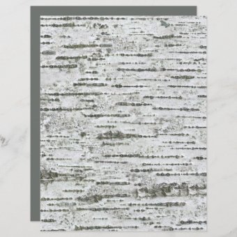 Birch Tree Bark White Gray Pattern Scrapbook Paper | Zazzle