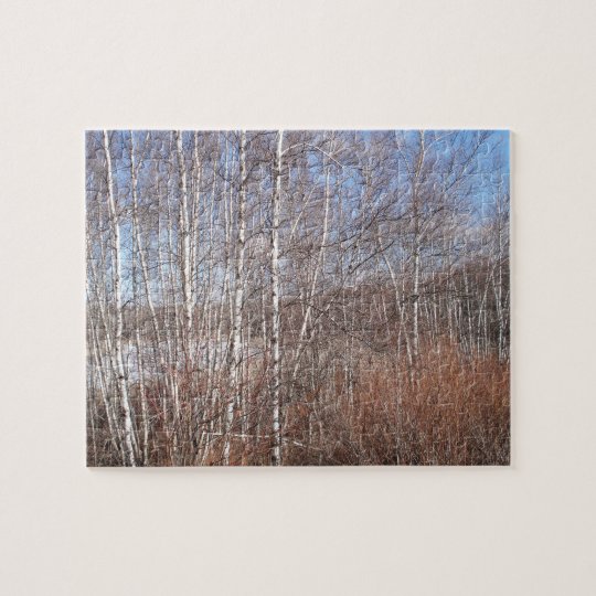 Birch Tree Forest Jigsaw Puzzle | Zazzle.com