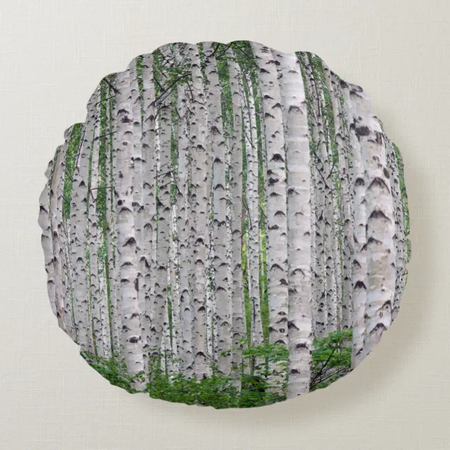 Birch Tree Forest Throw Pillow | Zazzle