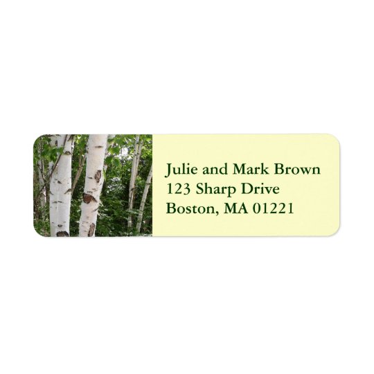 Birch Tree Return Address Label | Zazzle.com