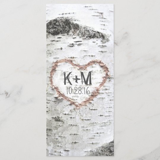 BIRCH TREE RUSTIC WEDDING PROGRAMS | Zazzle.com