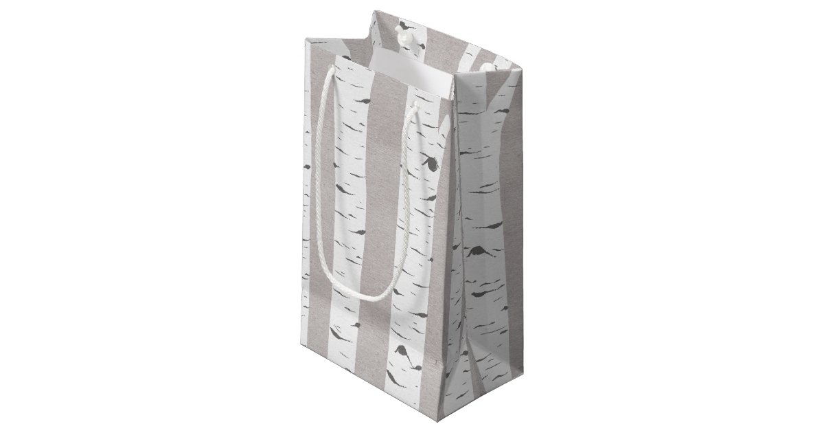 Birch Tree Rustic Woodland Small Gift Bag | Zazzle