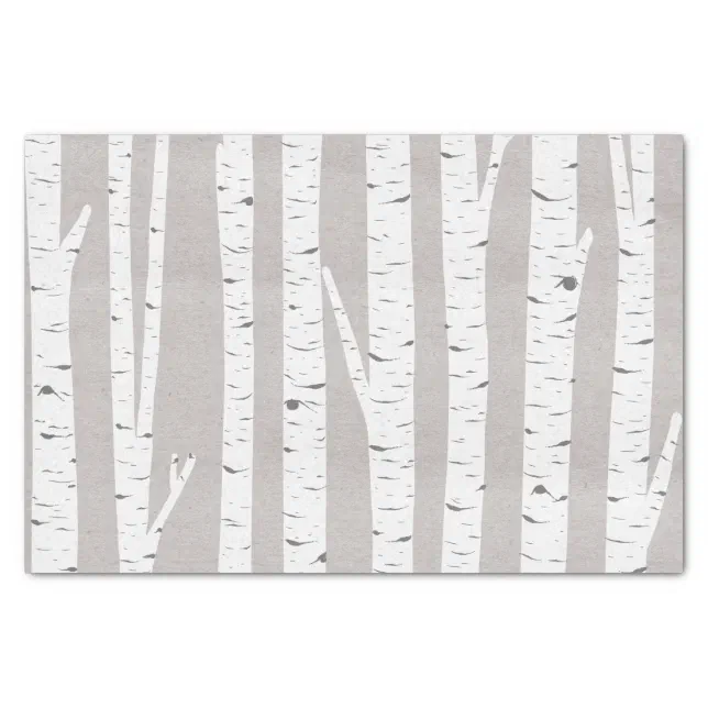 Birch Tree Rustic Woodland Tissue Paper | Zazzle