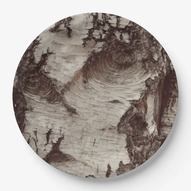 Birch Tree Skin Photo Paper Plates 9 | Zazzle