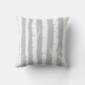 Birch Trees and Yellow Birds Throw Pillow | Zazzle