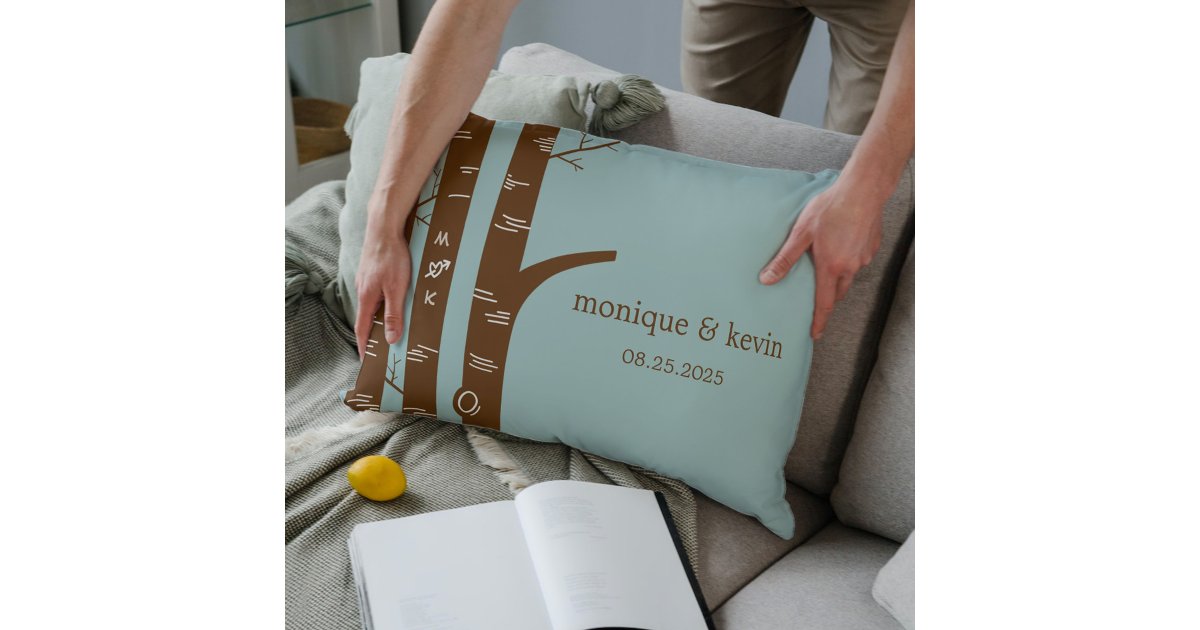 Birch Trees Custom Throw Pillow | Zazzle