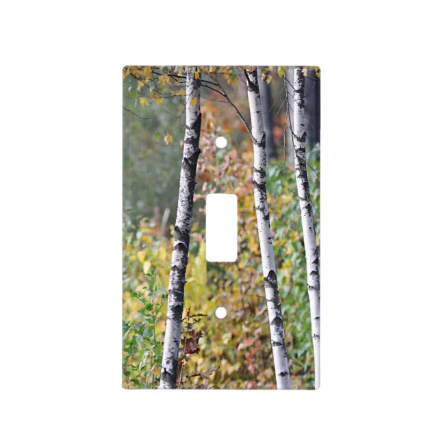 Birch trees light switch cover | Zazzle