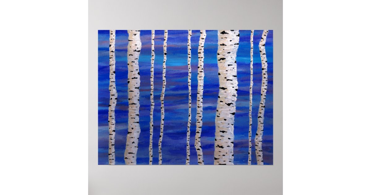 birch trees poster | Zazzle