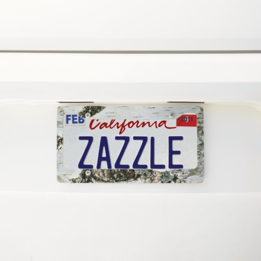 Birch Wood Tree Stump Licence Plate Holder License Plate Frame | Zazzle