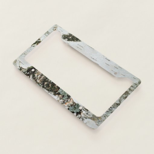 Birch Wood Tree Stump Licence Plate Holder License Plate Frame | Zazzle