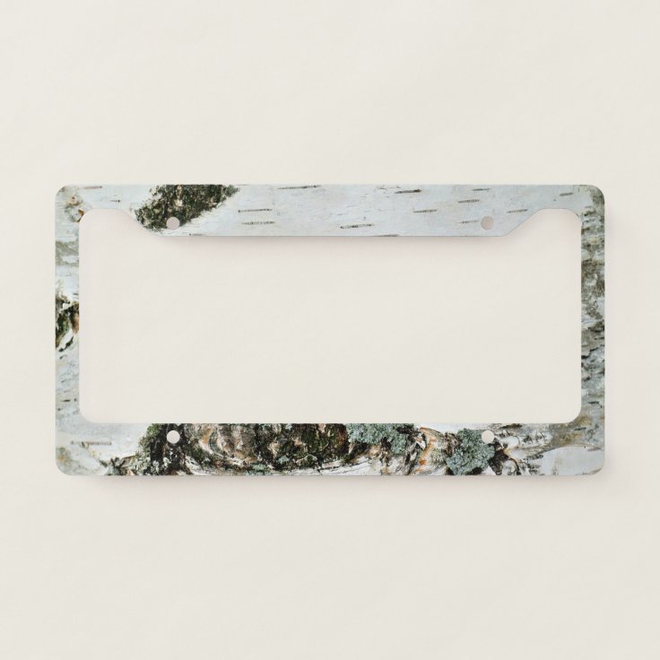 Birch Wood Tree Stump Licence Plate Holder License Plate Frame | Zazzle