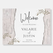 Birch Wood Wedding Welcome Sign | Zazzle