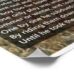 Birches by Robert Frost Complete Poem/Birkenwald Poster | Zazzle