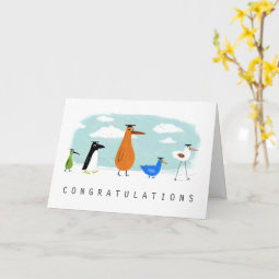 Bird Grads Congratulations Graduation Congrats Card | Zazzle