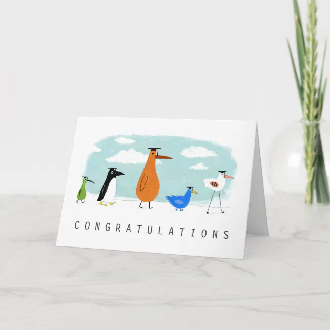Bird Grads Congratulations Graduation Congrats Card | Zazzle