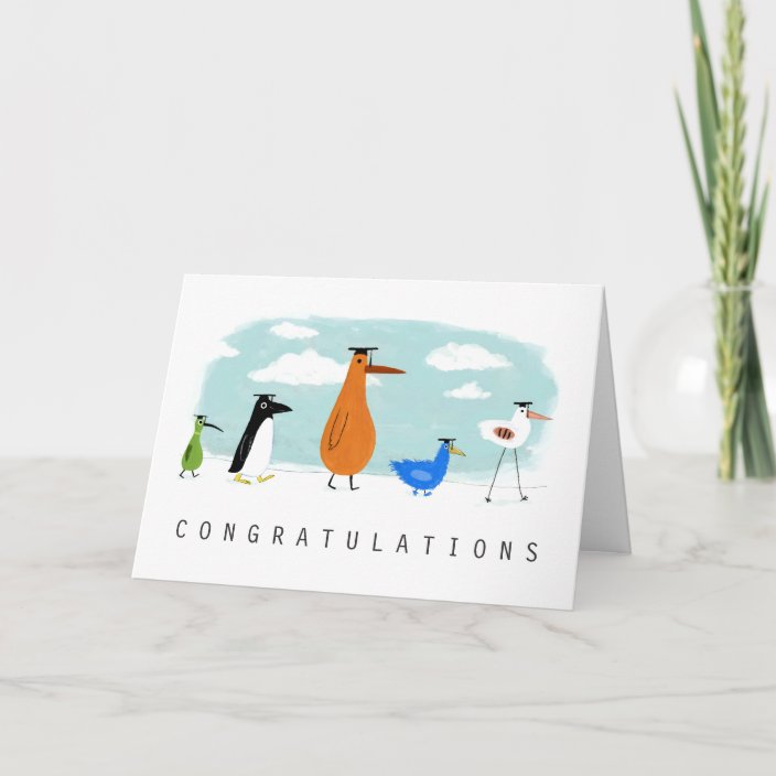 Bird Grads Congratulations Graduation Congrats Card | Zazzle.com
