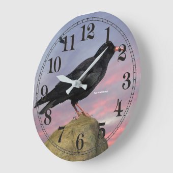 bird image for Round (Large) Wall Clock | Zazzle