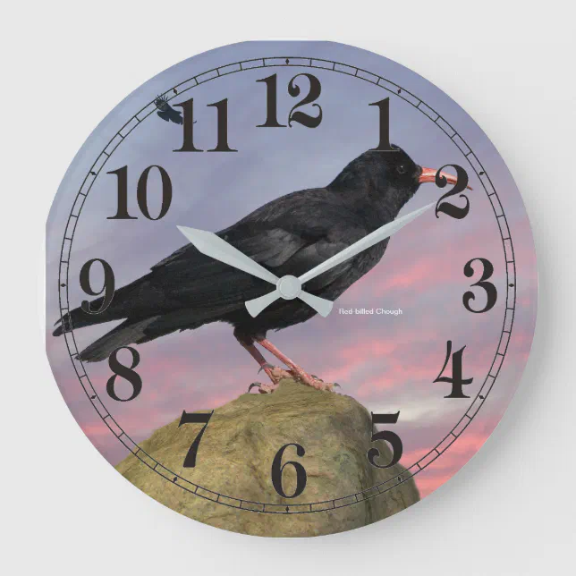bird image for Round (Large) Wall Clock | Zazzle