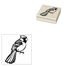 Bird Nerd Red Cardinal Artwork Rubber Stamp | Zazzle