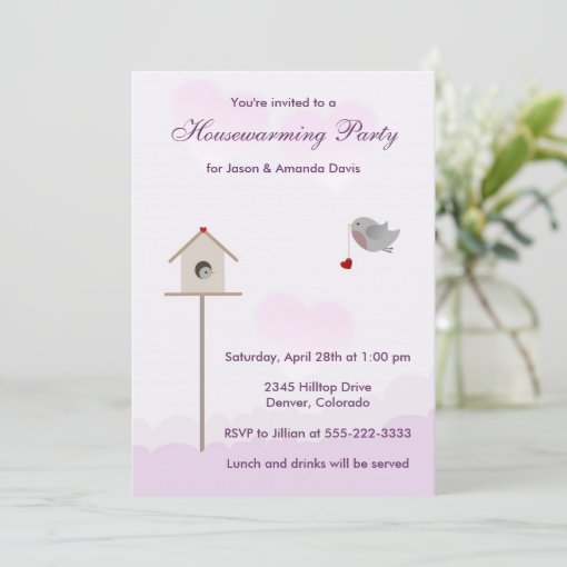 Bird Nest Housewarming Party Invitations | Zazzle