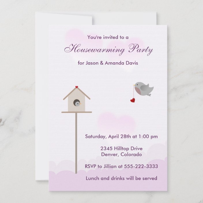 Bird Nest Housewarming Party Invitations | Zazzle.com