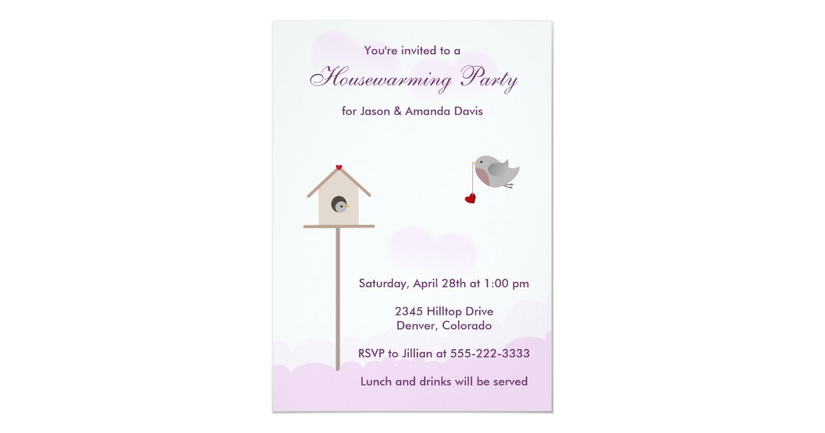 Bird Nest Housewarming Party Invitations | Zazzle.com