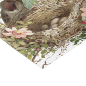 Bird Nest Rose Flower Border Decoupage Vintage Tissue Paper | Zazzle