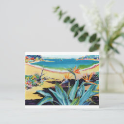 Bird of Paradise Beach Tropical Scene Postcard | Zazzle