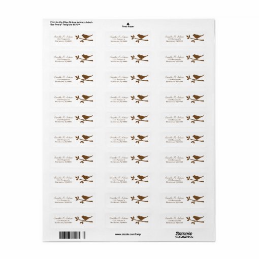 Bird on a Branch Return Address Labels | Zazzle