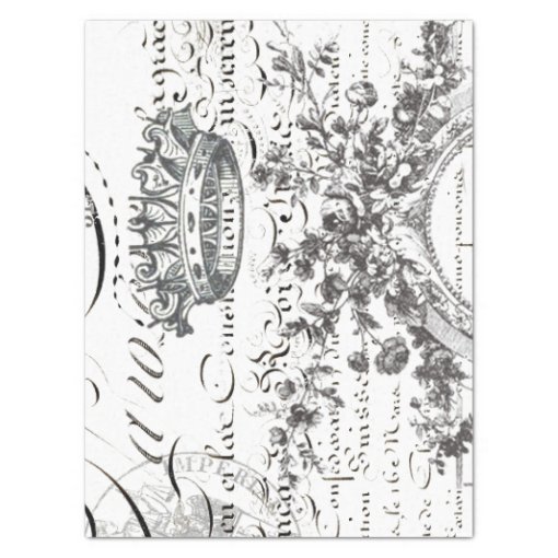 Bird Script Decoupage Paper | Zazzle