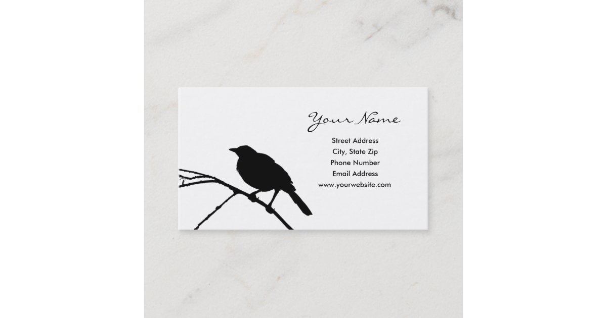 Bird Silhouette Business Cards | Zazzle