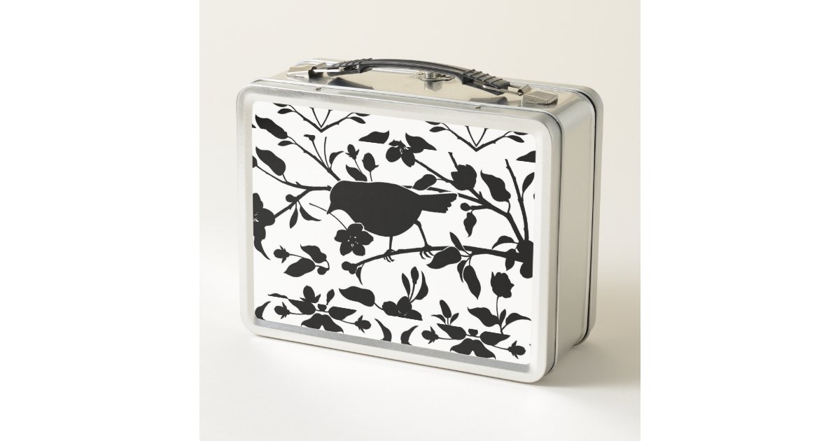 Bird Silhouette Metal Lunch Box | Zazzle