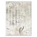 Bird Song Music Notes Grunge Decoupage Tissue Paper | Zazzle
