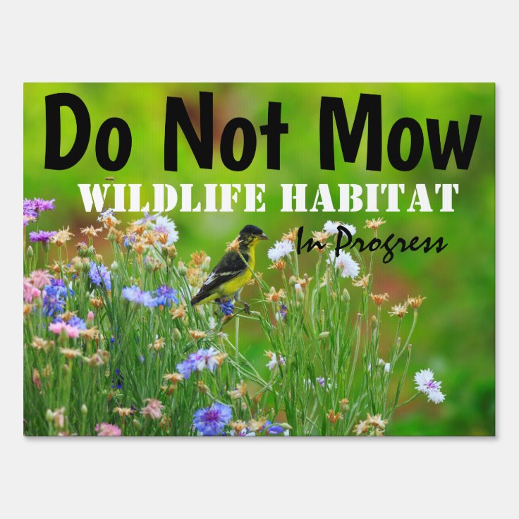 Bird Wildlife Habitat Sign | Zazzle