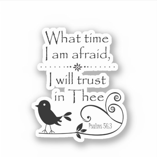 Bird with Psalms Bible Verse Scripture Sticker | Zazzle.com