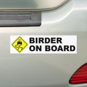 Birder On Board Bumper Sticker | Zazzle