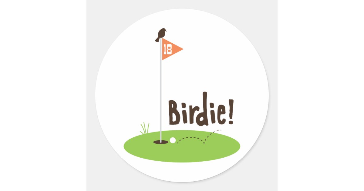 Birdie Classic Round Sticker | Zazzle