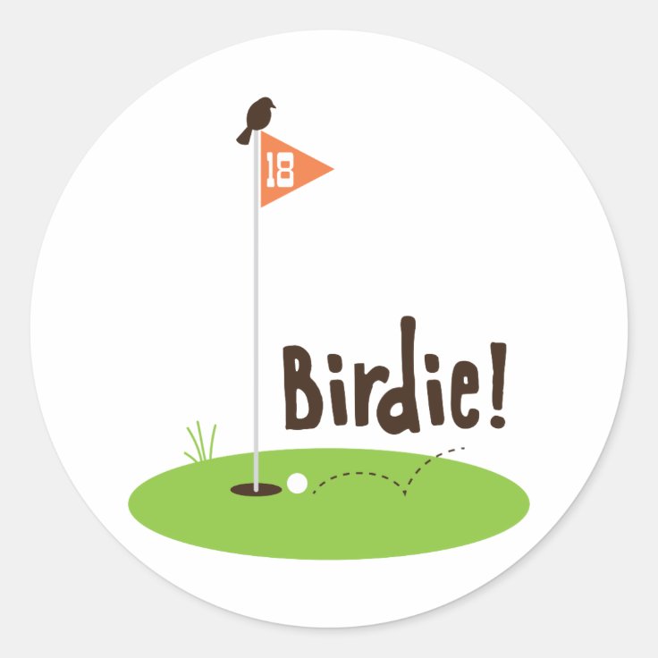 Birdie Classic Round Sticker | Zazzle