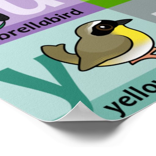 Birdorable Alphabet of Birds Poster | Zazzle