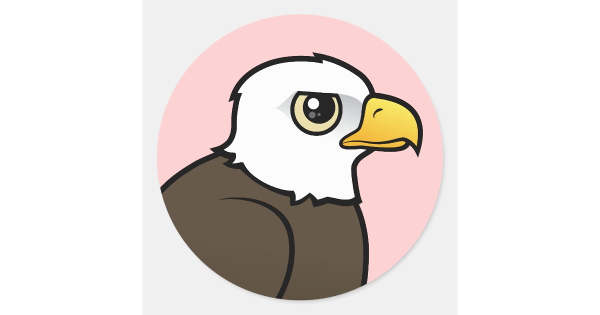 Birdorable Bald Eagle Classic Round Sticker | Zazzle
