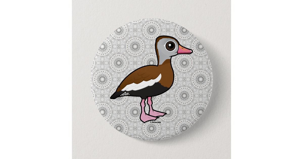 Birdorable Black-bellied Whistling Duck Button | Zazzle