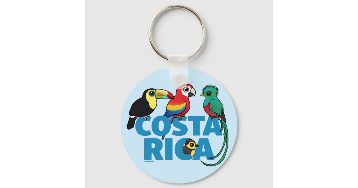 Birdorable Costa Rica Keychain | Zazzle