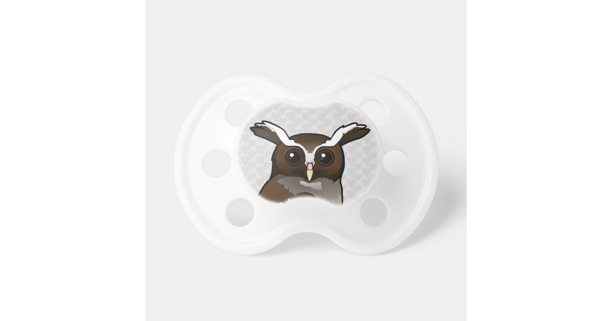 Birdorable Crested Owl Pacifier | Zazzle